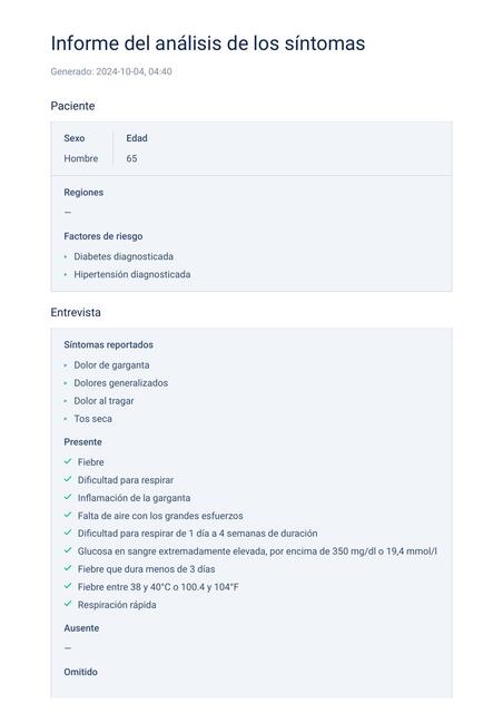 ANALISIS DE SÍNTOMAS DINO | EAMV- GORIKO | uDocz