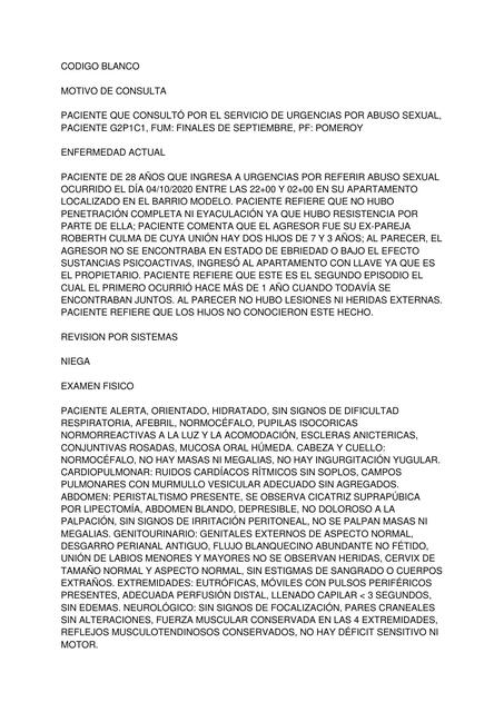 CODIGO BLANCO | Maria Camila Parra Ospina | uDocz