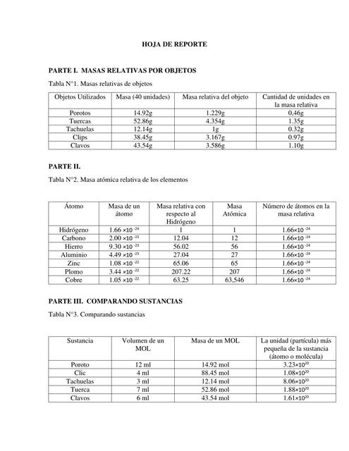 HOJA DE REPORTE | Thomas Espinosa | uDocz