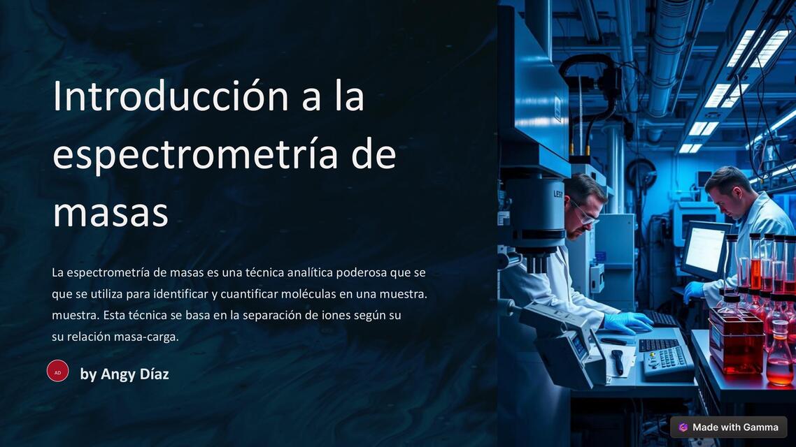 Introduccion a la espectrometria de masas | Angy Diaz | uDocz