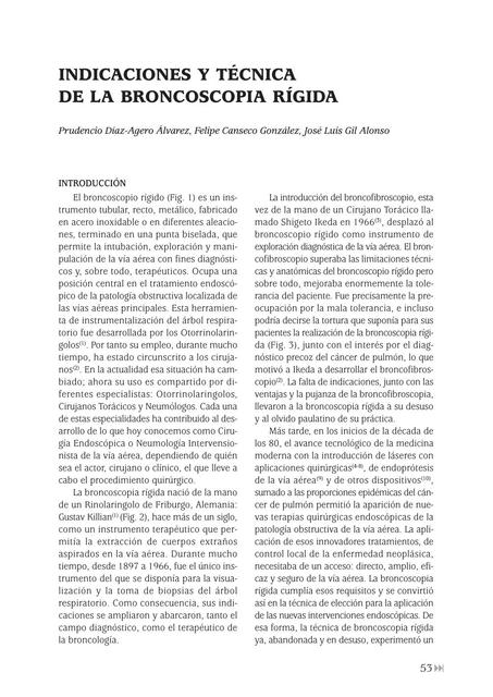 Indicaciones y técnica de la broncoscopia rígida | Ahmed Casana | uDocz