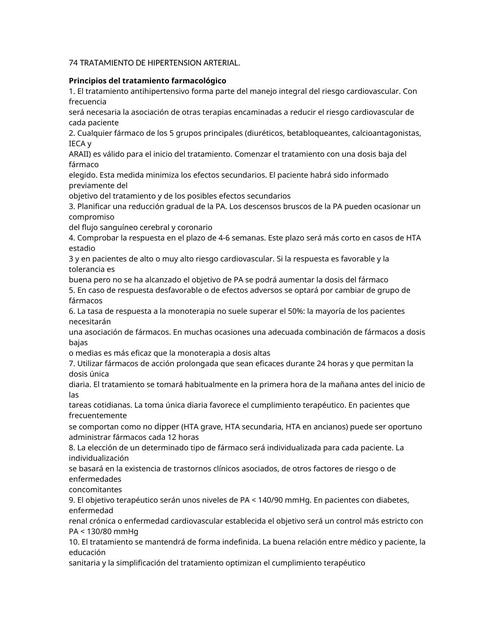 TRATAMIENTO DE HIPERTENSION ARTERIAL | Zulay Astroza | uDocz