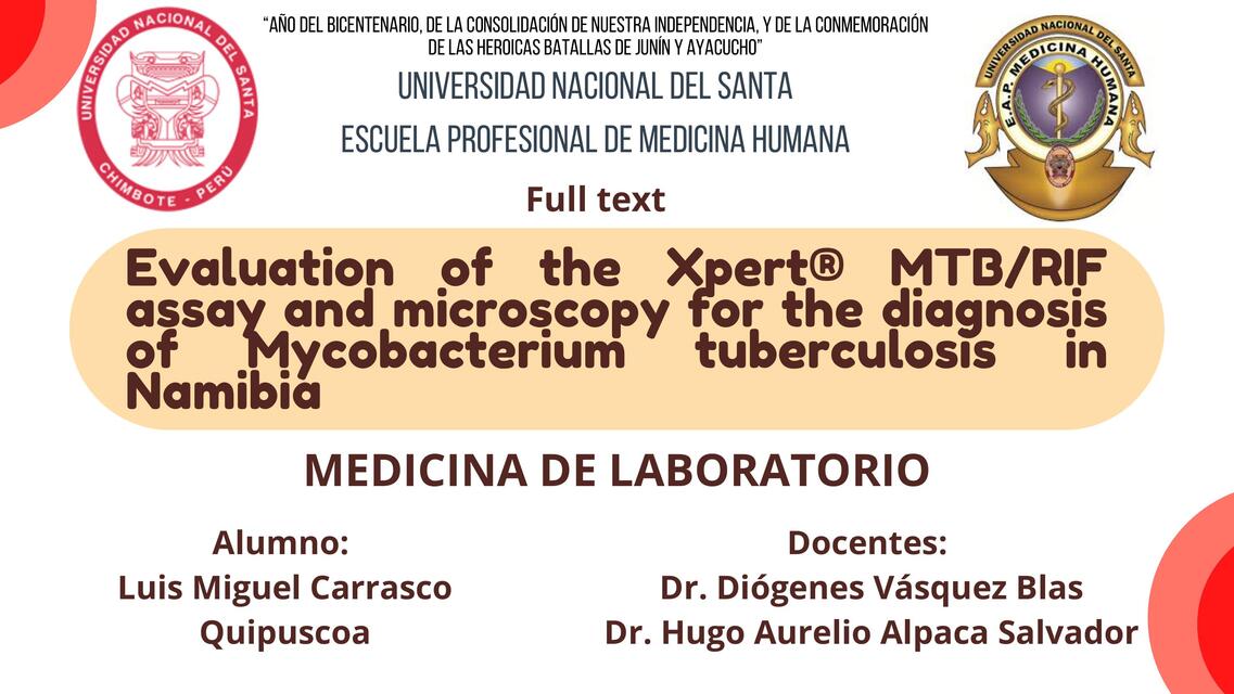 Prueba Xpert MTB/RIF | Luis Miguel | uDocz