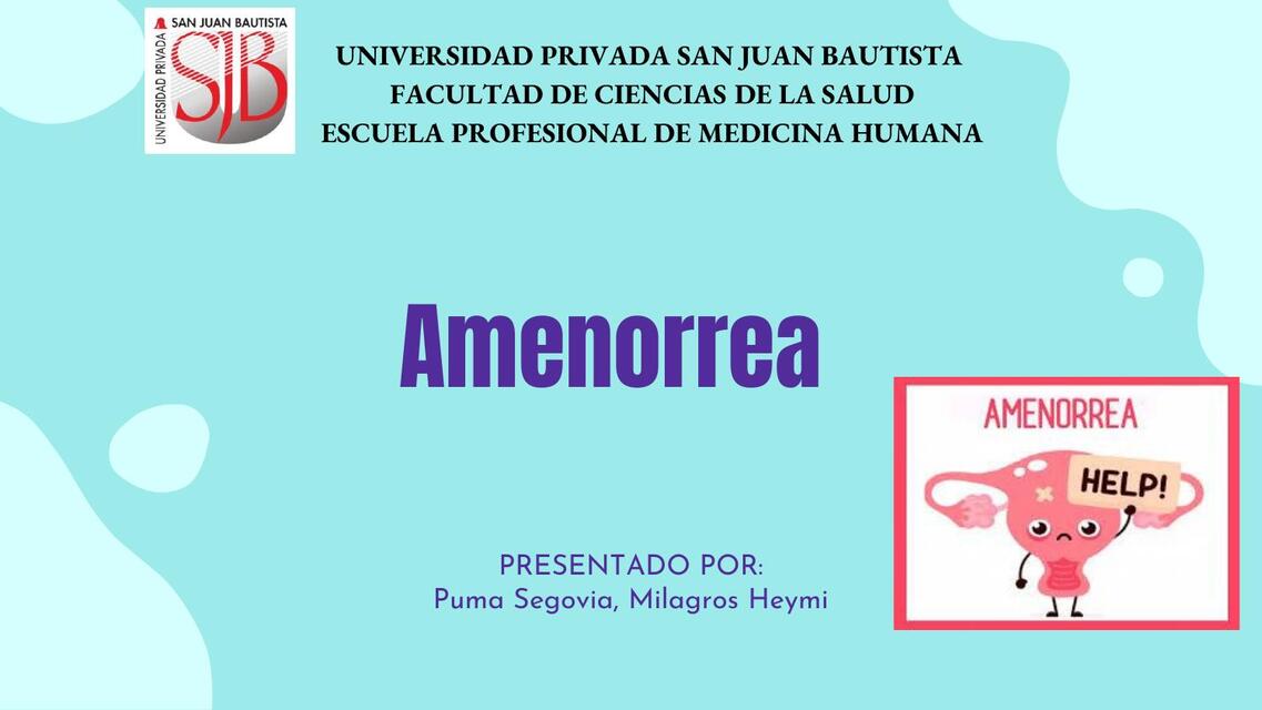 Amenorrea | Heymi | uDocz