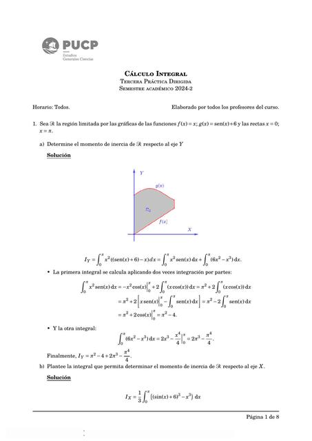 PD3 SOLUCION cálculo integral | MILAGROS | uDocz