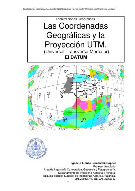 Cartografía geográficas UTM | CCINGENIERIACC | uDocz