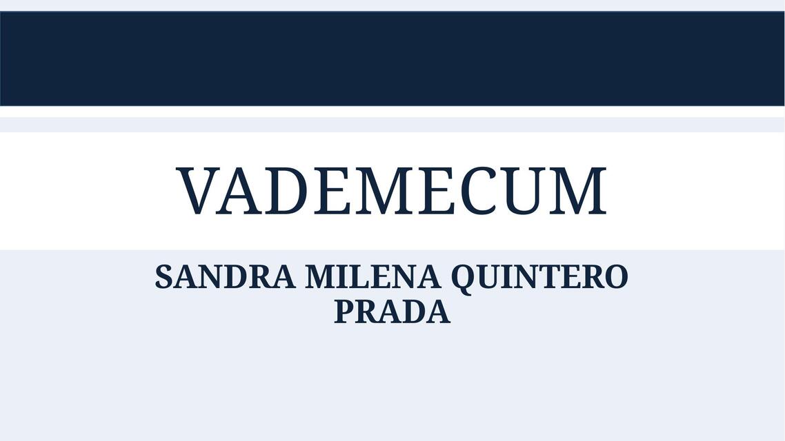 VADEMECUM | Sandra Milena | uDocz