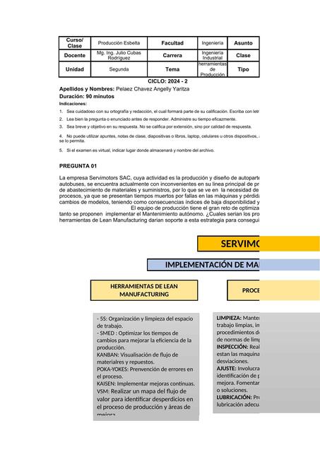 PRODUCCION ESBELTA T2 Rosa Fernandez | Fernández Rodríguez Rosa | uDocz