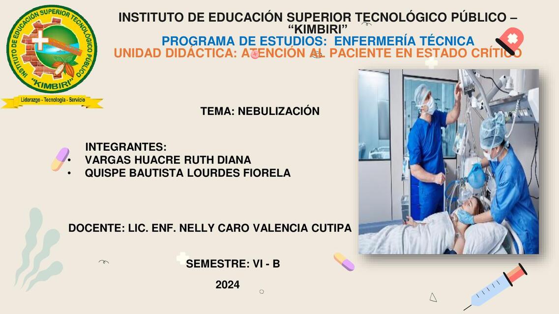 NEBULIZACION UCI | Beatriz | uDocz