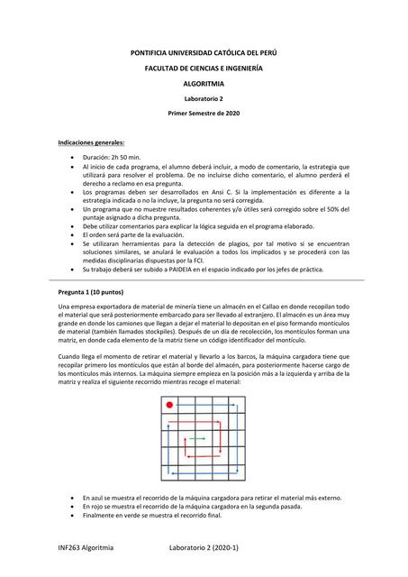 ALGOED Laboratorio 2 2020-1 | Alonso Manuel | uDocz