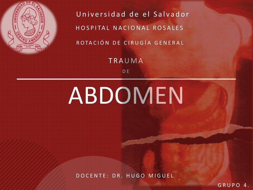 ATLS Trauma de Abdomen Grupo 04 | Alejandra | uDocz
