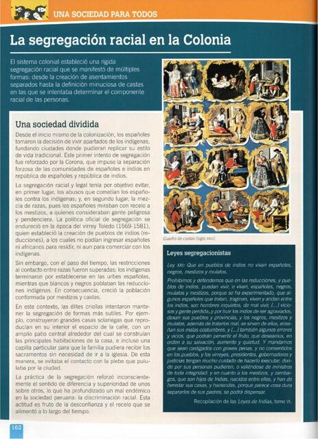 La segregación racial en la colonia | CELIA ESTHER | uDocz