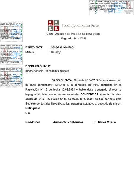 RESOLUCIÓN N 17 CONSENTIDA | GABRIELA DJAMILE | uDocz