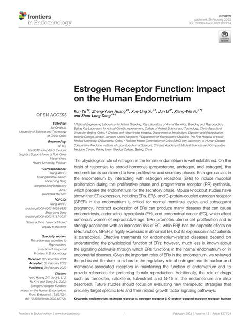 Función del receptor de estrógeno impacto en el endometrio | Yamil ...
