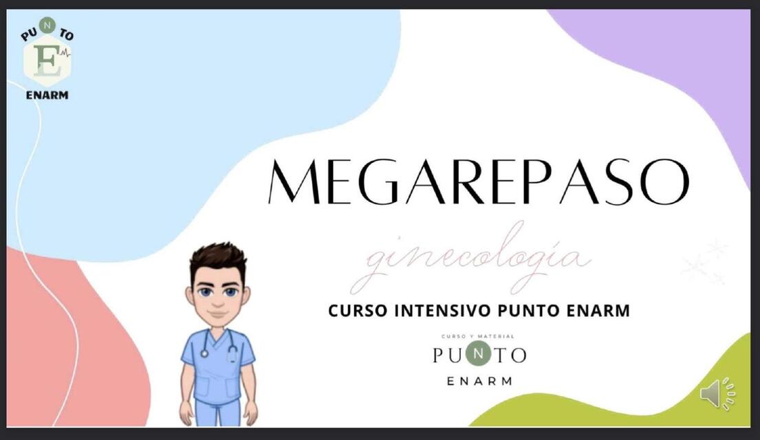 1er megarepaso PUNTO ENARM GINECOLOGIA | Alejandra Correa Martínez | uDocz