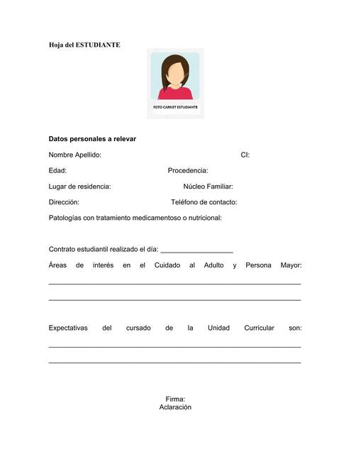 Hoja del ESTUDIANTE | Alexis | uDocz