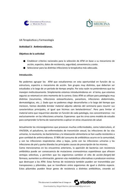 tp atm 3 farmaco trabajo clase 2 8 | Abigail Martins | uDocz
