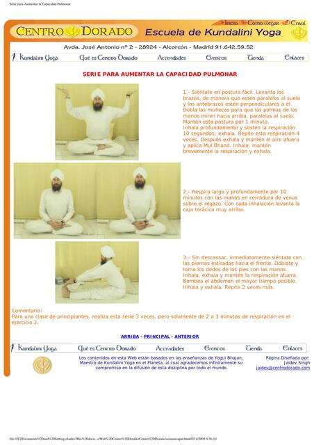 EJERC RESPIRACIÓN AUMENTAR CAPAC PULM | Mítchel | uDocz