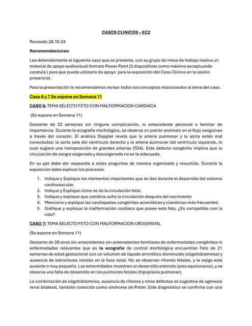 CASOS CLINICOS EC2 PARA SEMANA 12 | ALDAIR RAMOS | uDocz