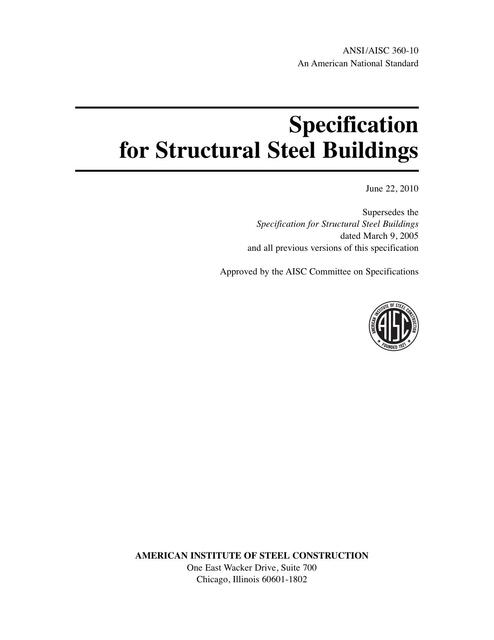 AISC Steel Construction Manual 14th Edition ANSI AISC 360, 52% OFF