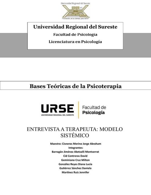 Entrevista Psicoterapeuta Sistemico David Udocz