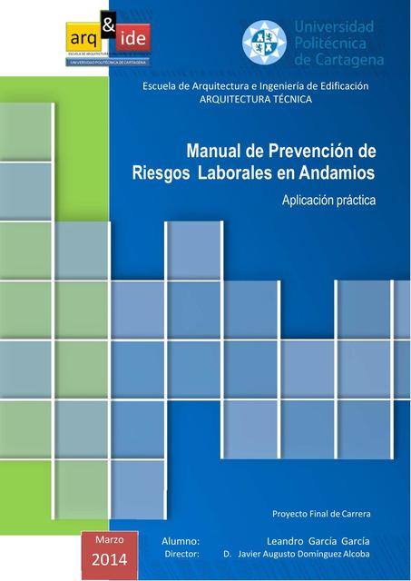 MANUAL DE PREVENCION DE RIESGOS LABORALES EN ANDAMIOS aplicacion practica | CCINGENIERIACC | uDocz