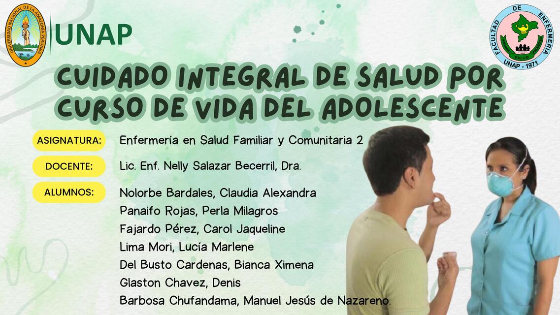 SEMINARIO 2 CUIDADO INTEGRAL DEL ADOLESCENTE | BIANCA XIMENA | uDocz
