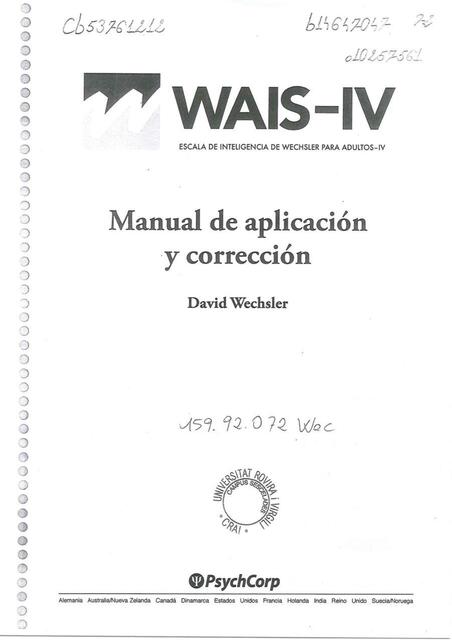 wais iv manual de aplicacion y correccion compress | Morticia | uDocz
