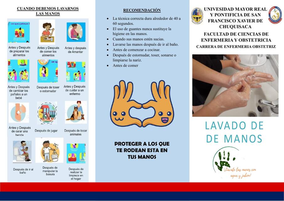 TRIPTICO DE LAVADO DE MANO | Claudia maria Arias llanos | uDocz