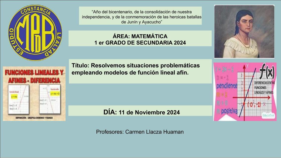 Flashcards de FUNCION LINEAL AFÍN | Por Erika | uDocz