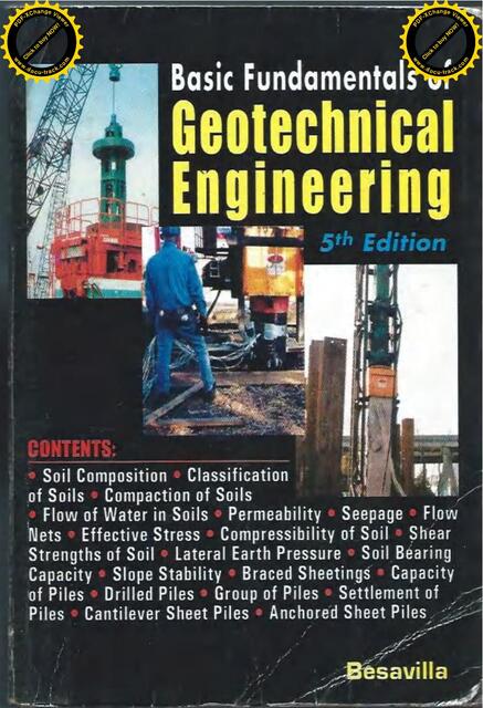 Geotechnical Engineering Besavilla 5th Ed | Manuel Bellido cerda | uDocz