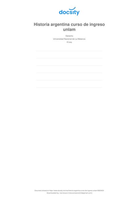 docsity historia argentina curso de ingreso unlam | Nai | uDocz docsity historia argentina curso de ingreso unlam | Nai | uDocz