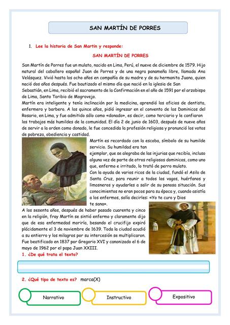 SAN MARTIN DE PORRES | Fabiola | uDocz