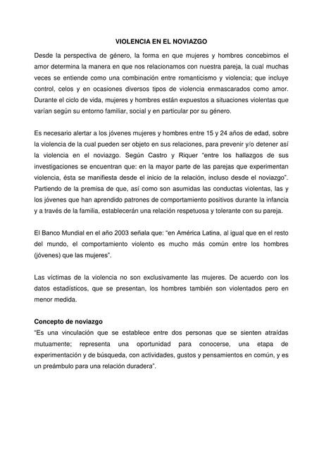 VIOLENCIA EN EL NOVIAZGO 42 | Sofia Rebeca Menicucci Baca | uDocz