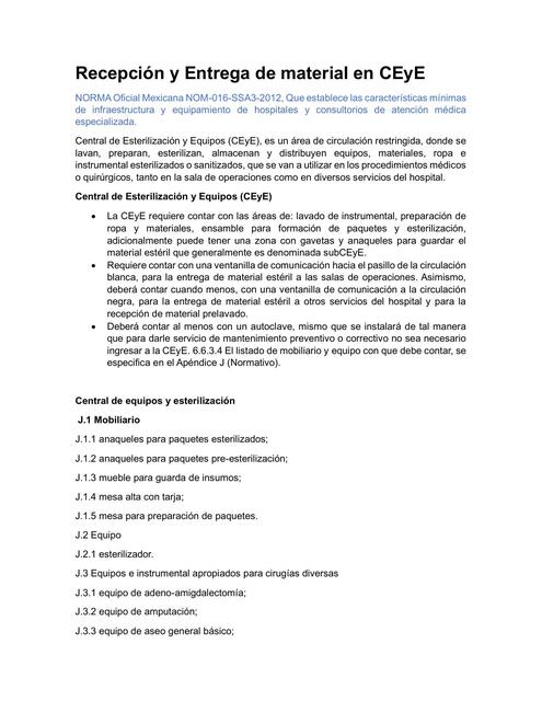 Recepción y Entrega de material en CEYE | Ricardo Aldair Candelaria | uDocz