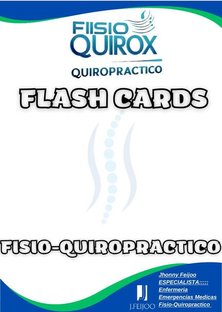 flash cards fisio quiropraxia | Jhonny F. | uDocz
