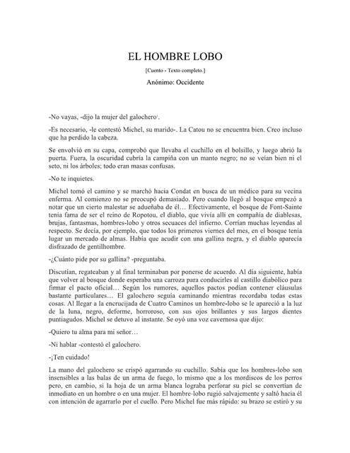 el hombre lobo | leonel | uDocz