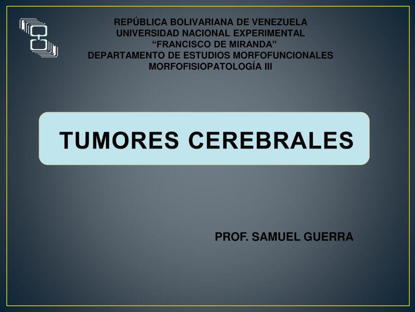 TUMORES CEREBRALES NOVIEMBRE | Victor Blanco | uDocz