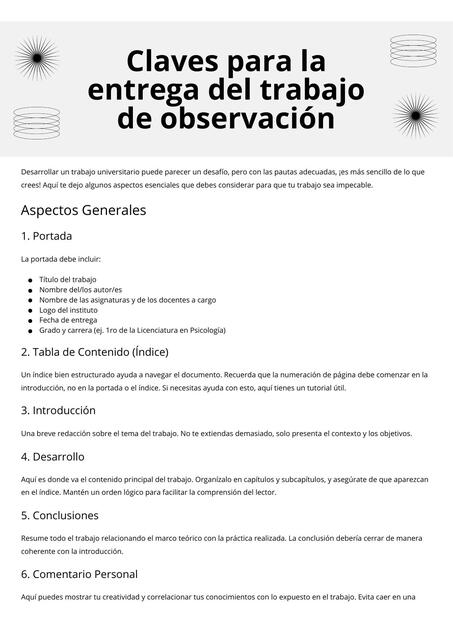Claves para un Trabajo Universitario Exitoso | Melissa | uDocz