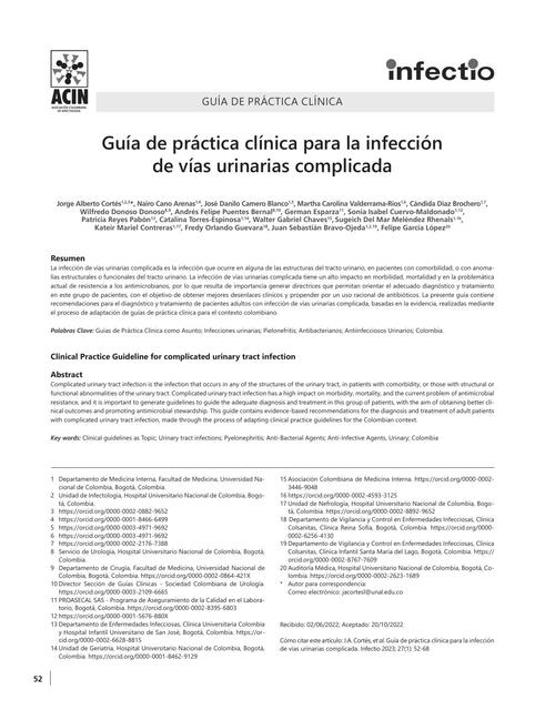 Flashcards de IVU complicada Infectio | Por andres reyes | uDocz