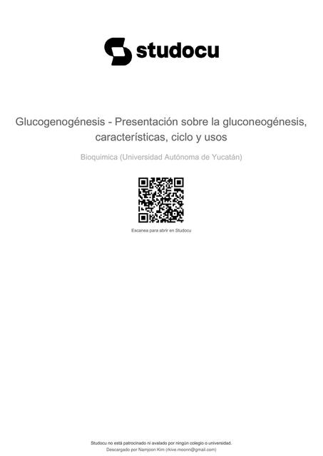 glucogenogenesis presentacion sobre la gluconeogen | Namjoon | uDocz
