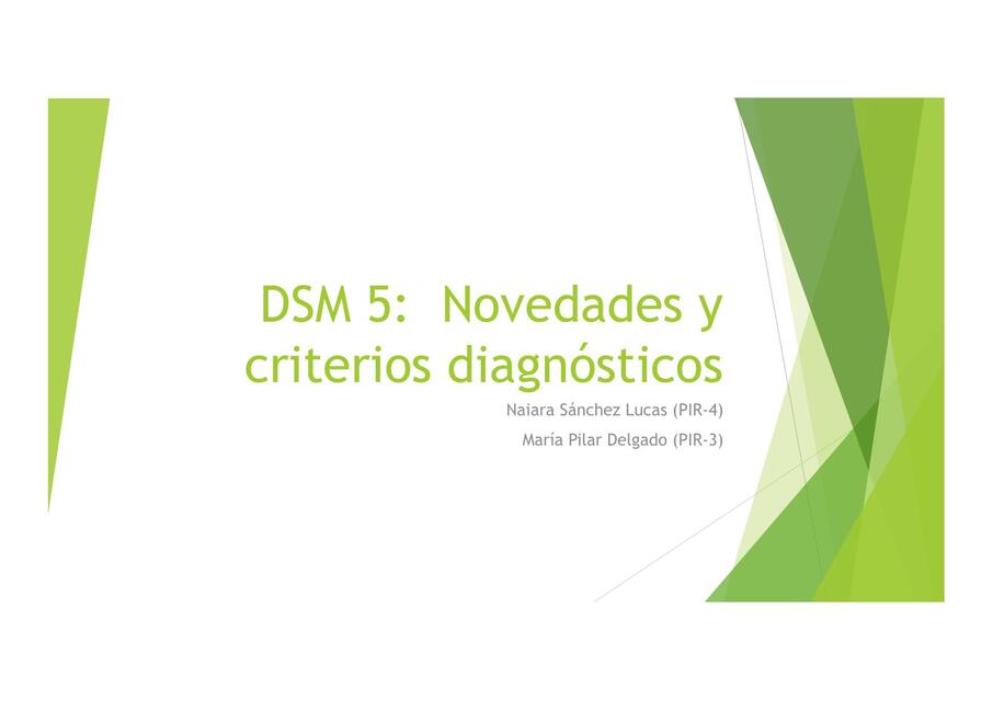 21 DSM 5 Novedades Criterios Diagnosticos | isco | uDocz