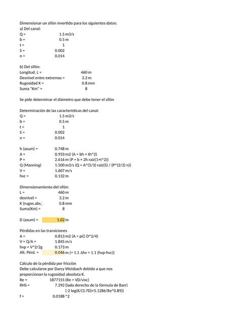 ejemplo 2 sifón invertido simple | Wilber VT | uDocz