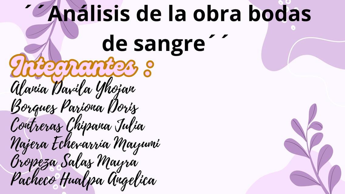 Resúmenes de bodas de sangre | Descarga apuntes de bodas de sangre