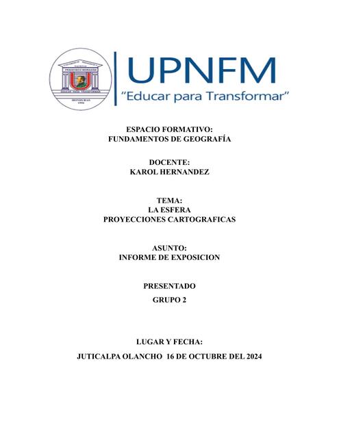 Informe de Exposicion pdf | Edwin | uDocz