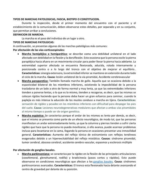 TIPOS DE MARCHAS PATOLOGICAS | Medi Resumenes | uDocz