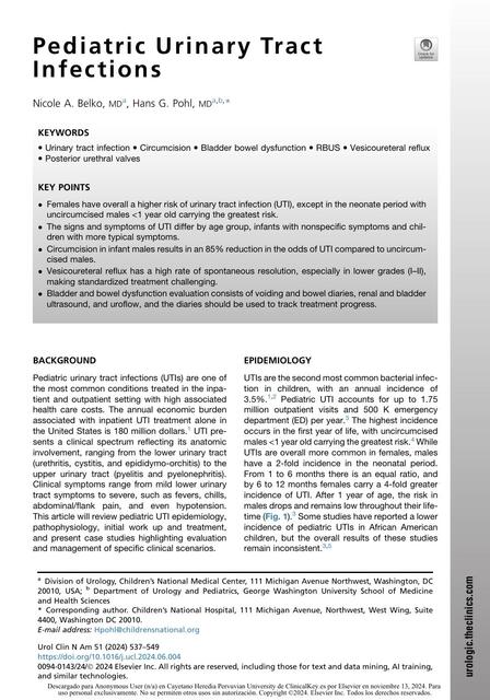 Pediatric Urinary Tract Infections | Jesús | uDocz