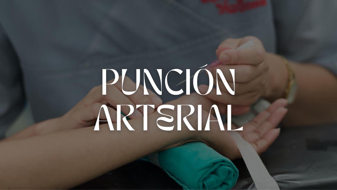 PUNCIÓN ARTERIAL | Alexander Moller | uDocz