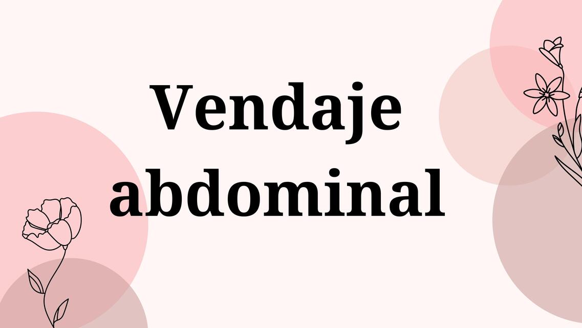 Vendaje abdominal | Yanet Martínez | uDocz
