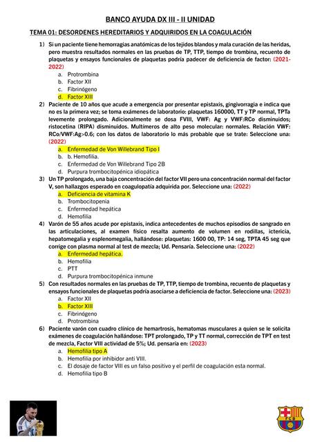 Ayuda Diagnóstica Examen III | Futuro Doctor | uDocz